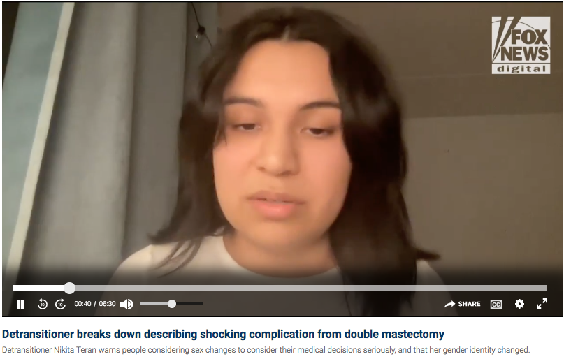 Tomboy’ who regretted gender transition breaks down crying describing ...